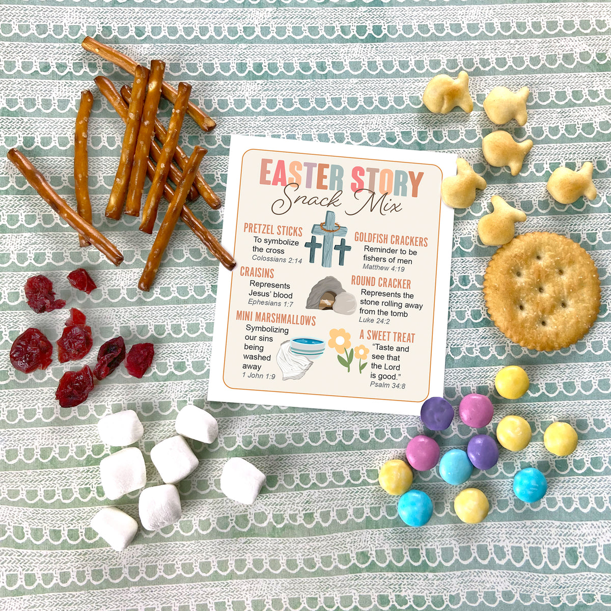 Easter Story Snack Mix Printable (digital download) – Design Treats
