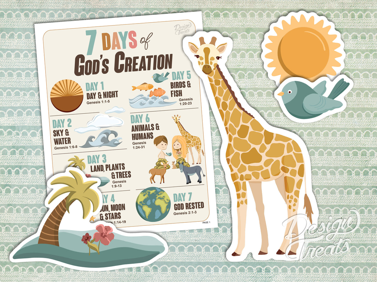 7 Days of God's Creation Bible Lesson For Kids (digital download ...